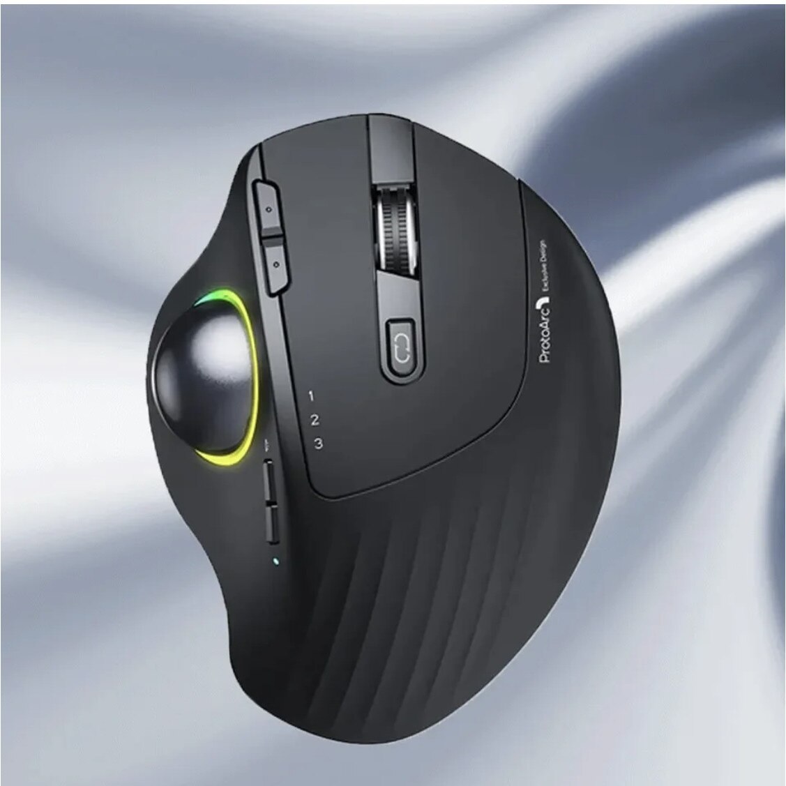 Mouse MUNDOVAL, Bluetooth Trackball, PEM01 2.4G RGB Mouse Rollerball ...