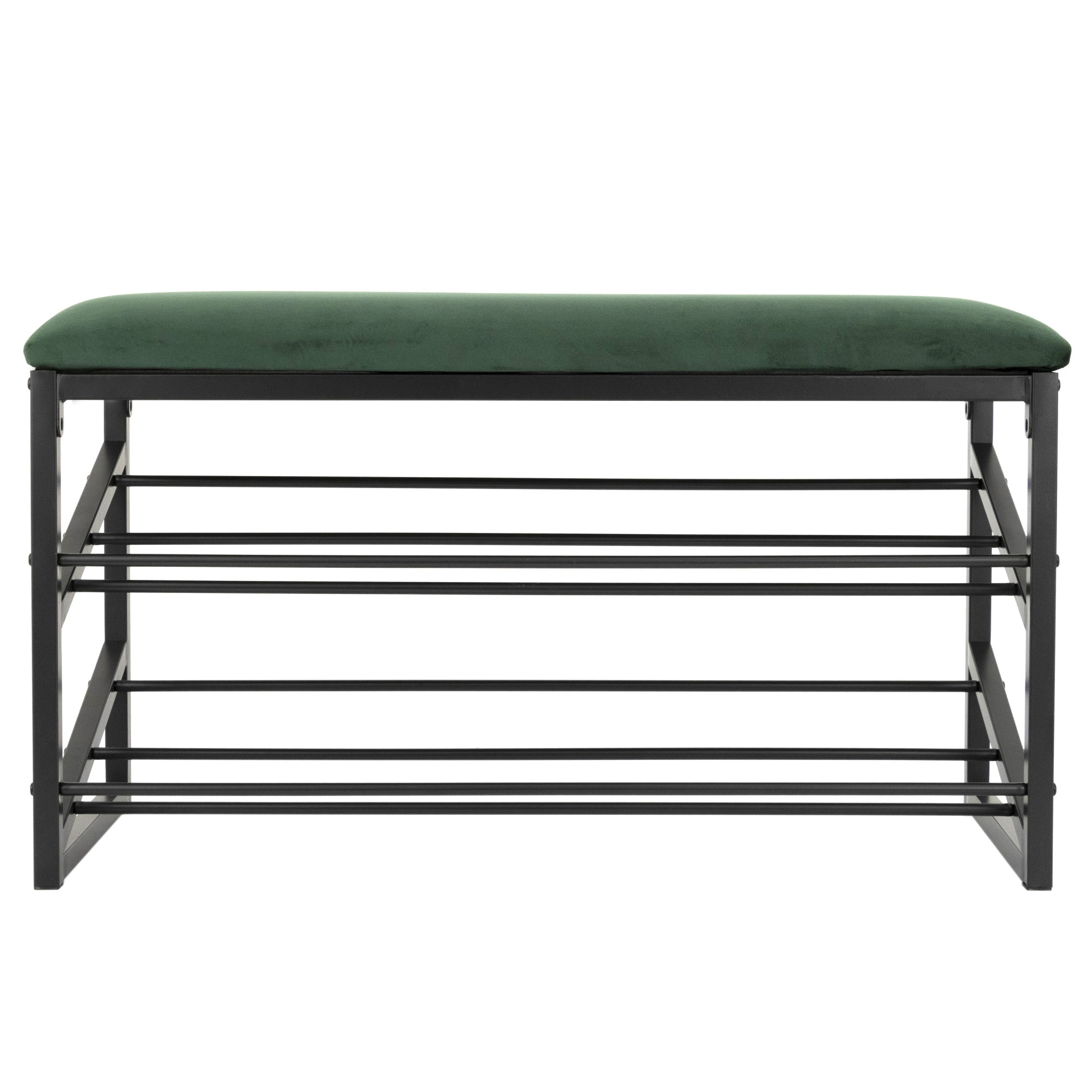 Pantofar / banca hol Kring Tobias, 80x35x45 cm, metal/material textil ...