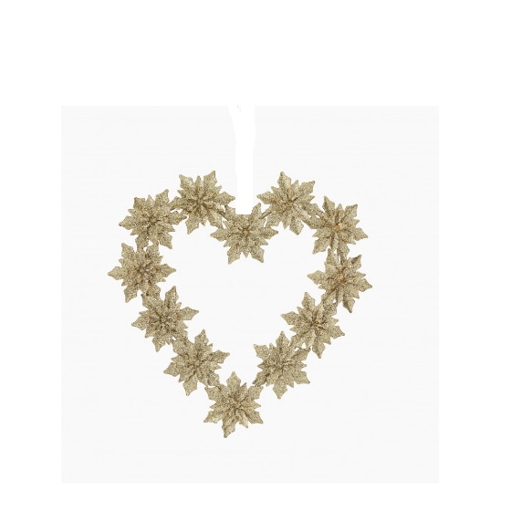 Decoratiune inima aurie, D15 cm - eMAG.ro
