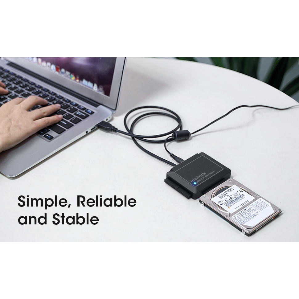 Четец на външен твърд диск USB 3.0 към IDE/SATA Приложим към 2,5"/3,5 ...