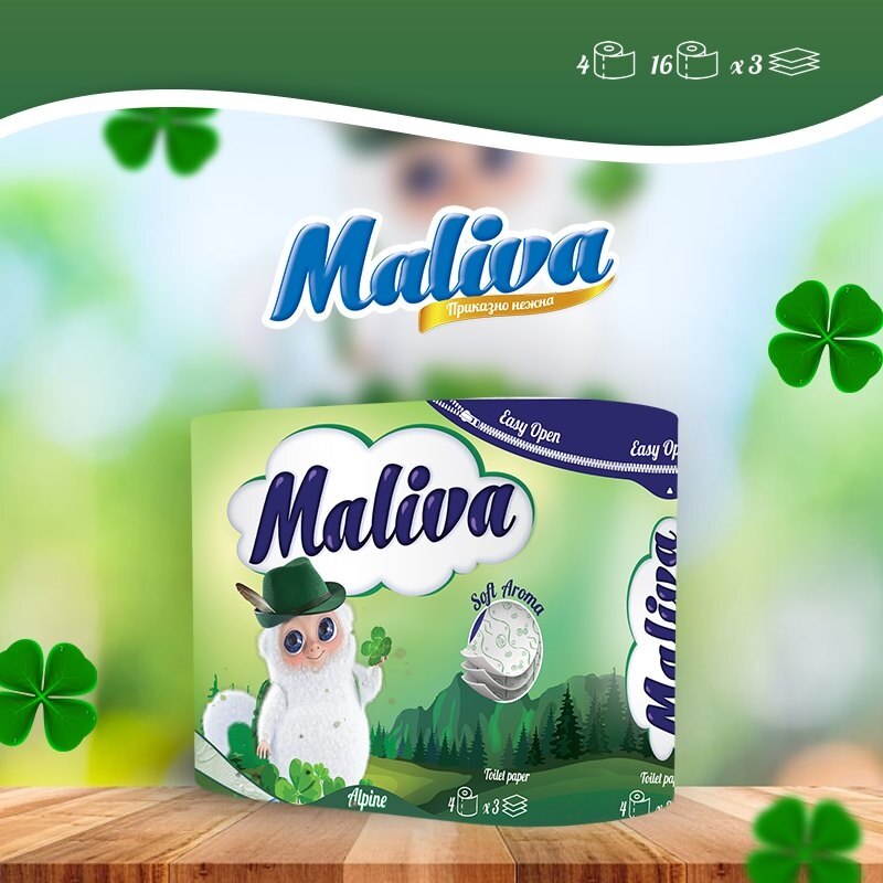 Hartie Igienica Maliva Alpine 3 straturi, 4 role - eMAG.ro