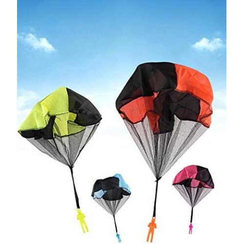 Set 2 Soldati de Jucarie cu Parasuta, Figurina Tip Parasutist de ...