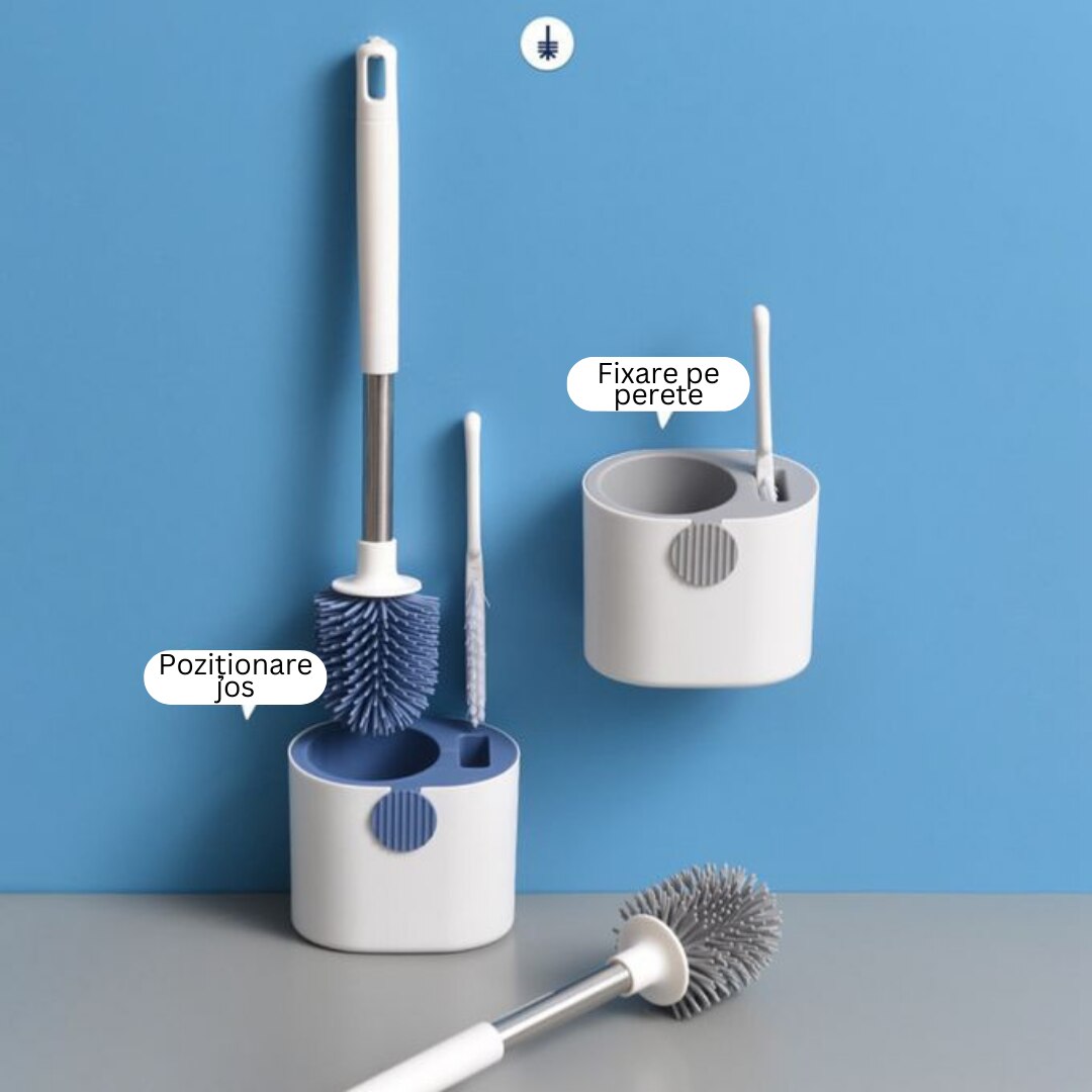 Perie de toaleta 2in1 Zenino - Model Mini, Suport Igienic, Curata ...