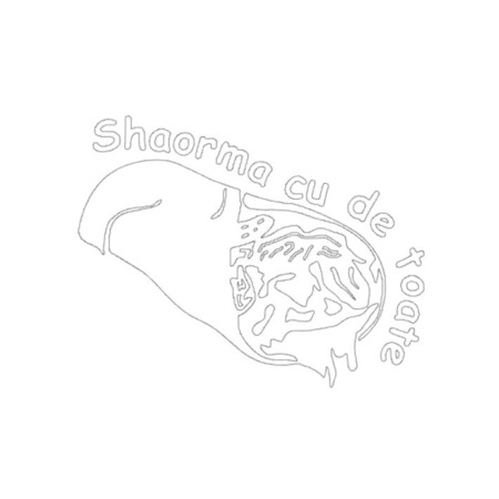 Sticker, Shaorma cu de toate, alb - eMAG.ro