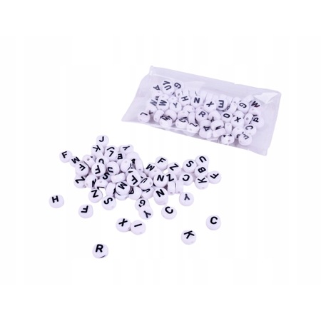 Set 120 Margele Litere, Albe, 7Mm - eMAG.ro