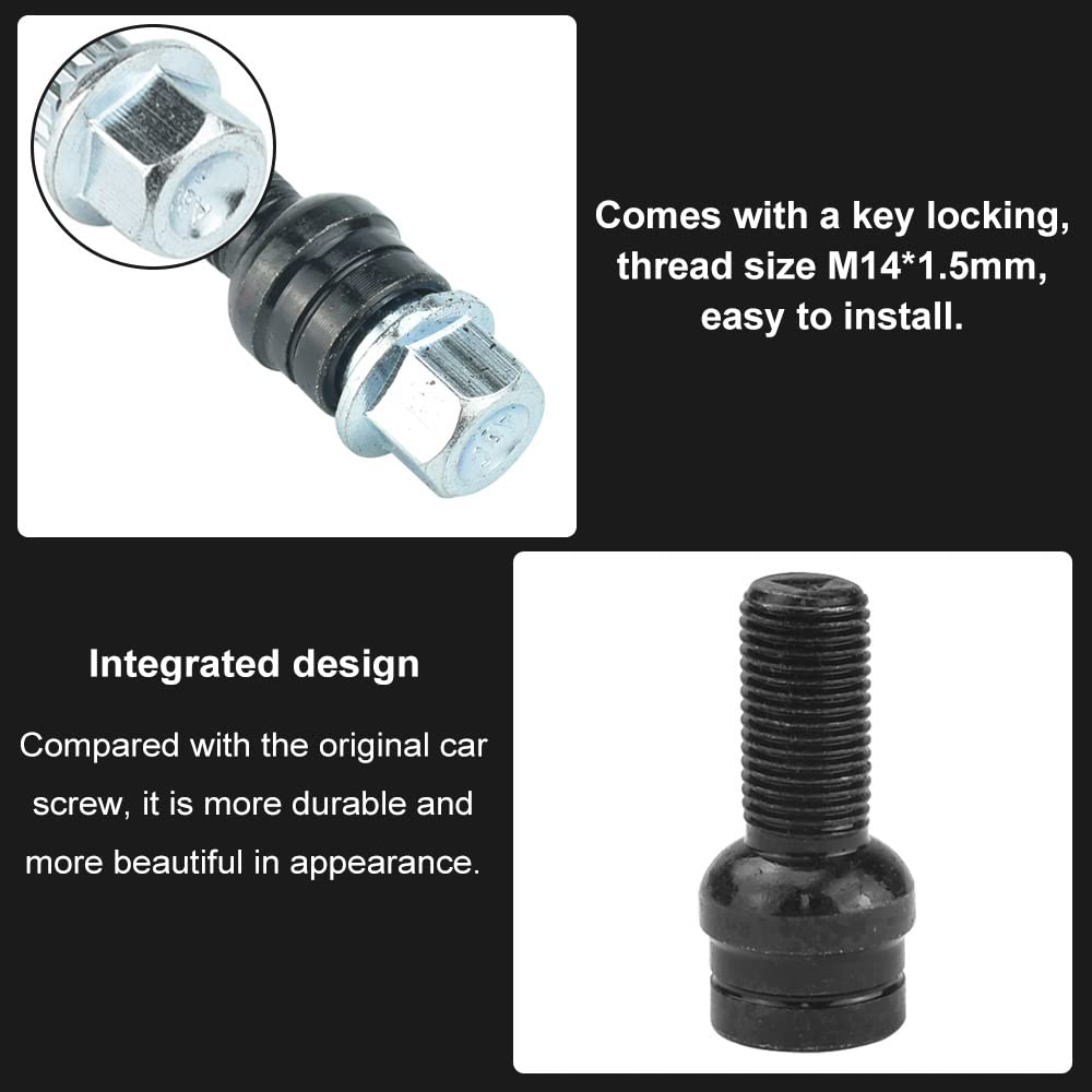 Suruburi auto pentru roti, 4 buc, M14 x 1.5 mm, otel carbon - eMAG.ro