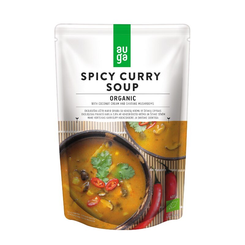 Supa picanta de curry BIO, Auga, 10 x 400 g - eMAG.ro