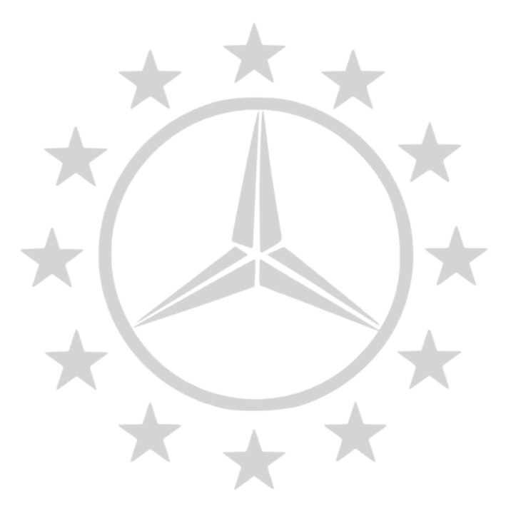 Sticker Sigla Mercedes cu stele, gri, 20cm - eMAG.ro