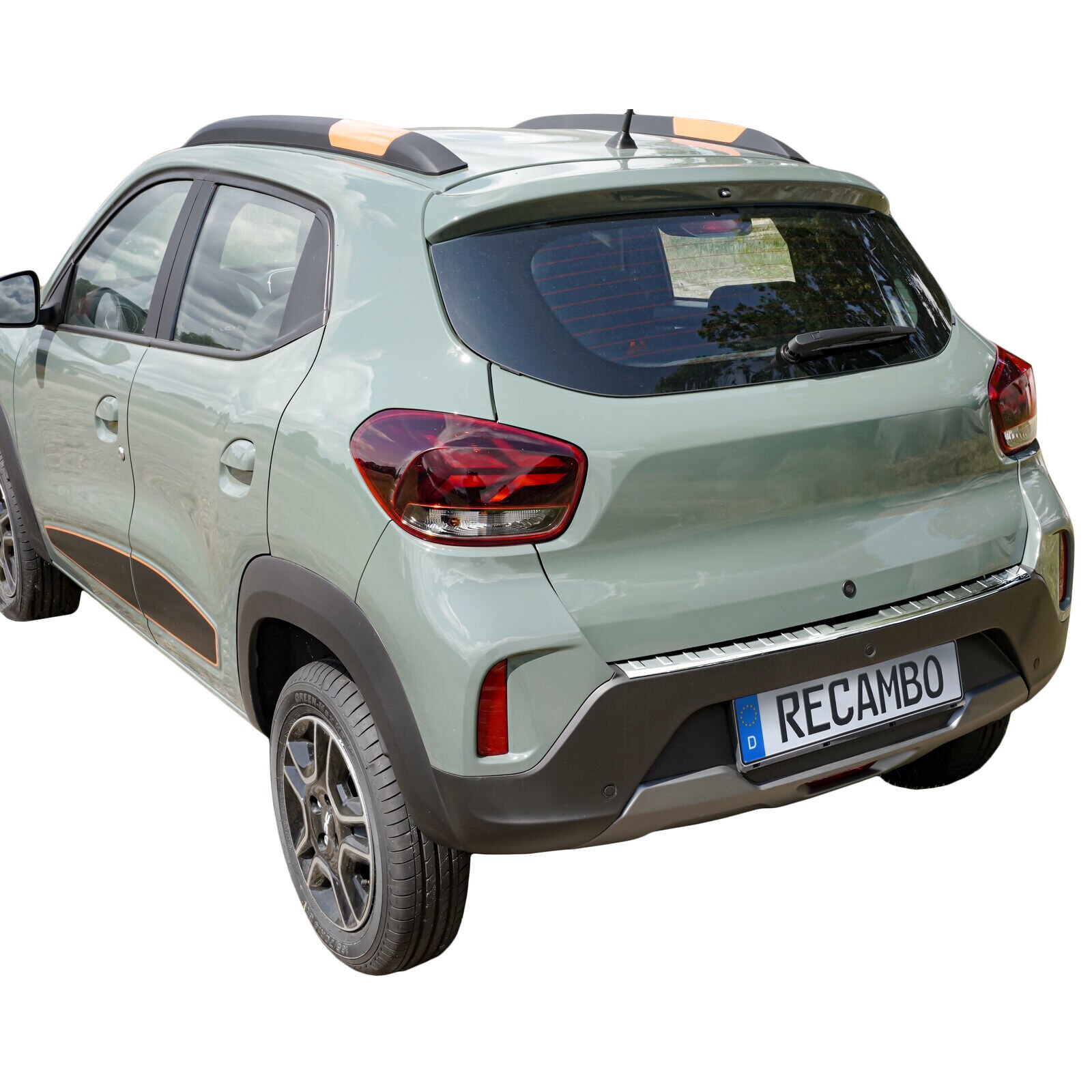 Ornament protectie portbagaj/bara spate crom pentru Dacia Spring din ...