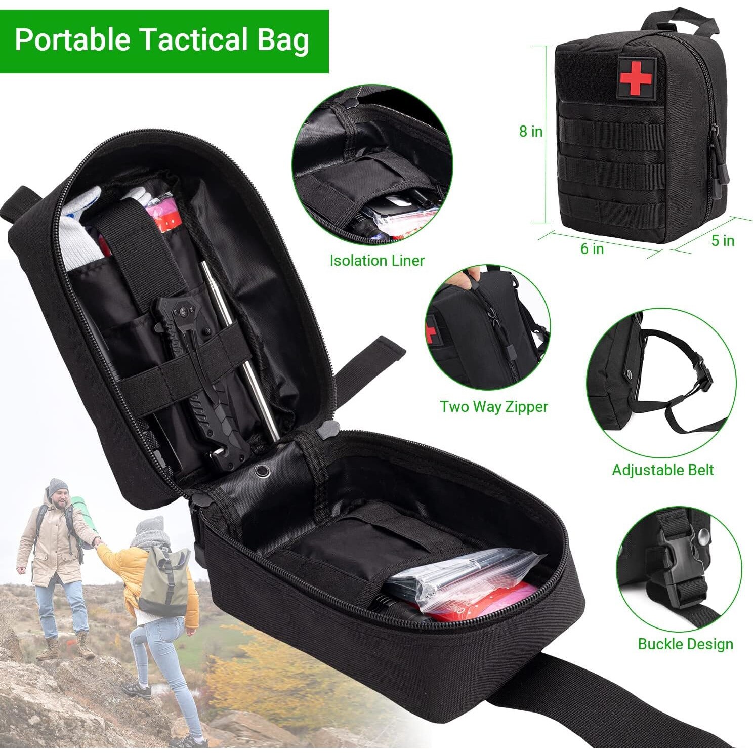 Kit Trusa Supravietuire si de Prim Ajutor, Titan, 232 Piese - eMAG.ro