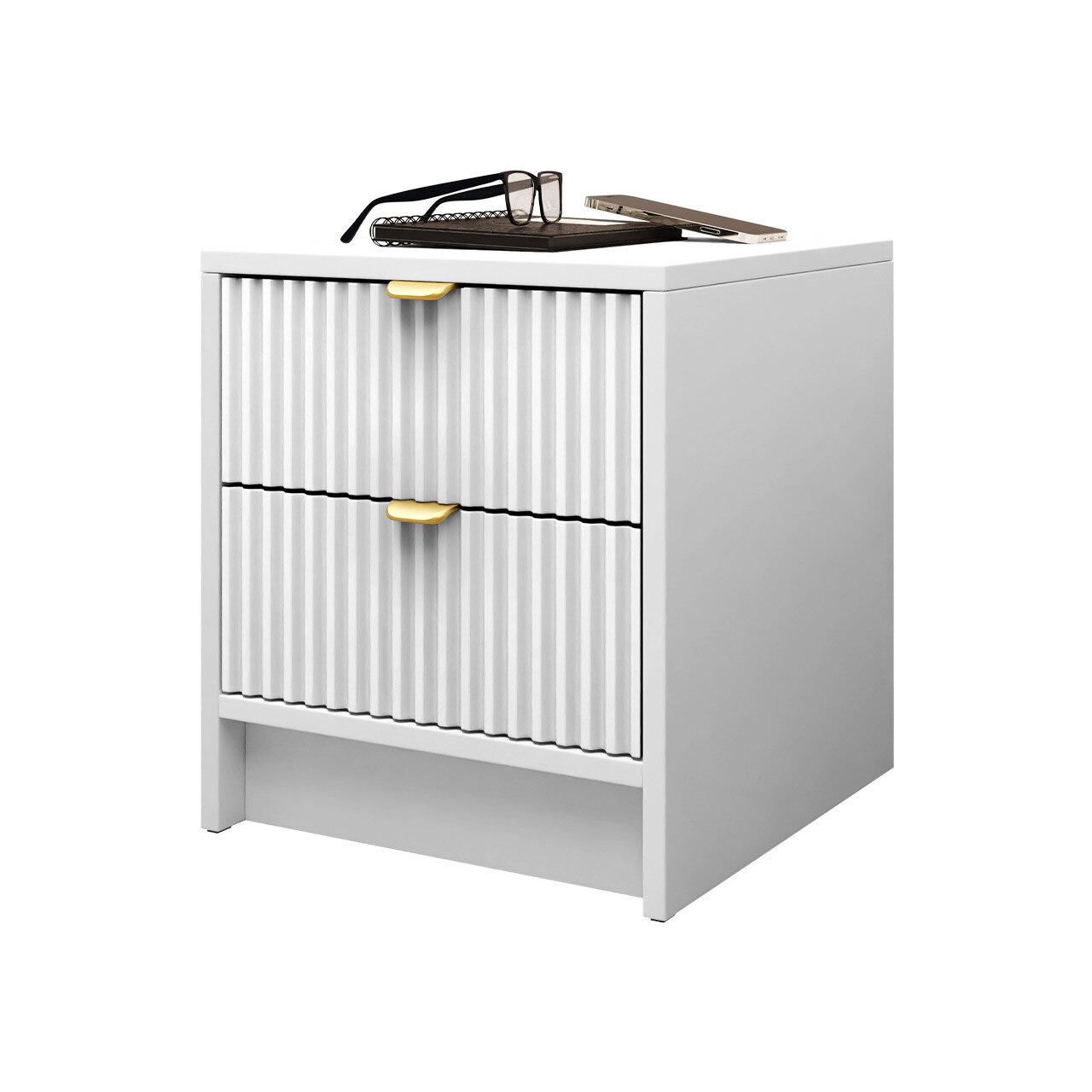 Noptiera Razimo 2SZ, MIRJAN24, alb, 35x40x40 - eMAG.ro