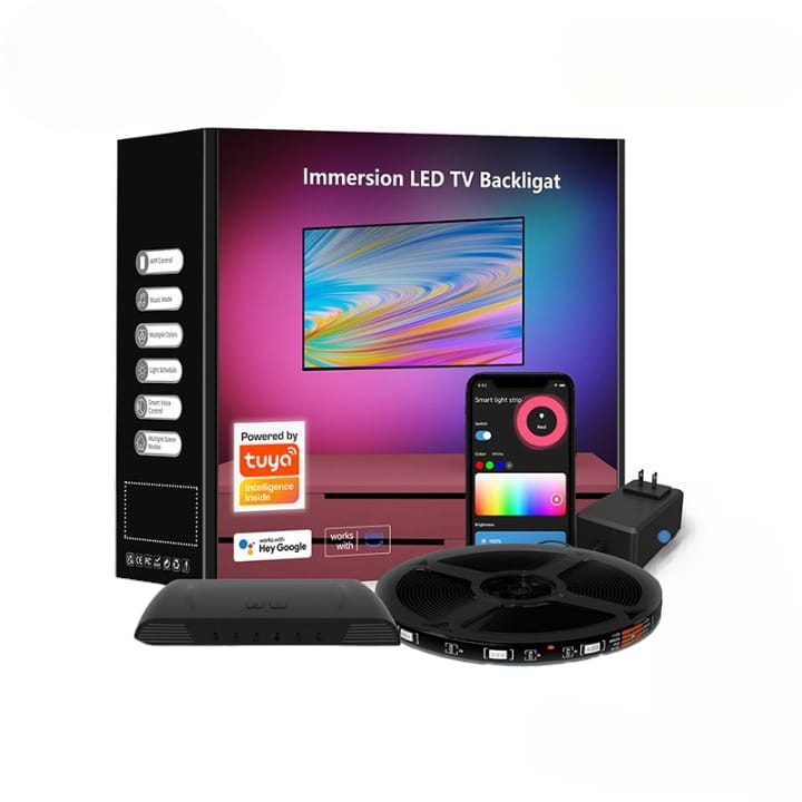 Kit banda LED SMART, pentru televizor, WIFI BLUETOOTH, conectare HDMI ...