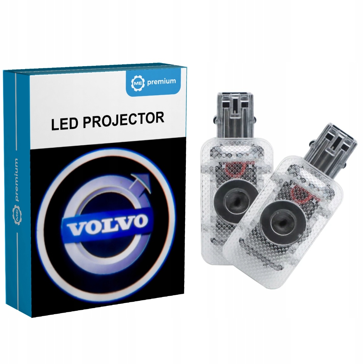Set 2 Proiector LED cu Logo, ME Premium, Volvo S60 S80 V40 V60 V70 V90 ...