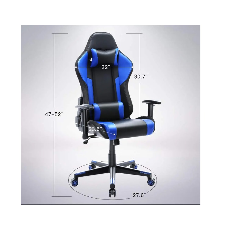 Scaun Gaming Profesional JRH, Iluminare RGB, King Size, Cadru Otel ...