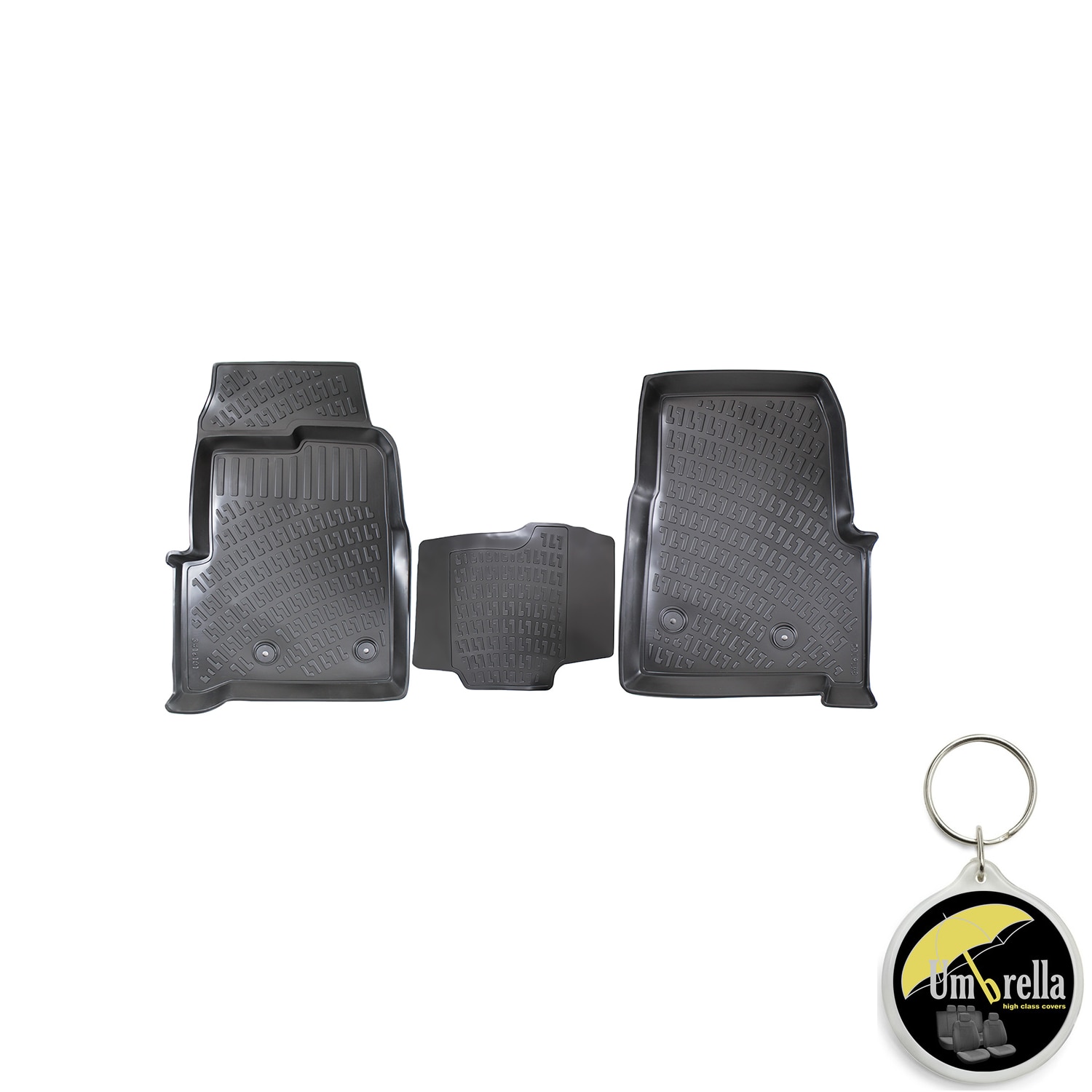 Set 3 covorase auto (fata) cauciuc tip tavita Premium Line 3D pentru ...