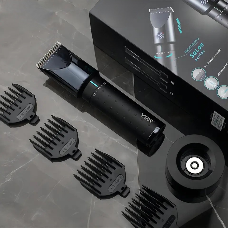 Set masina de tuns profesionala VGRshop, afisaj LED, autonomie 200 min ...