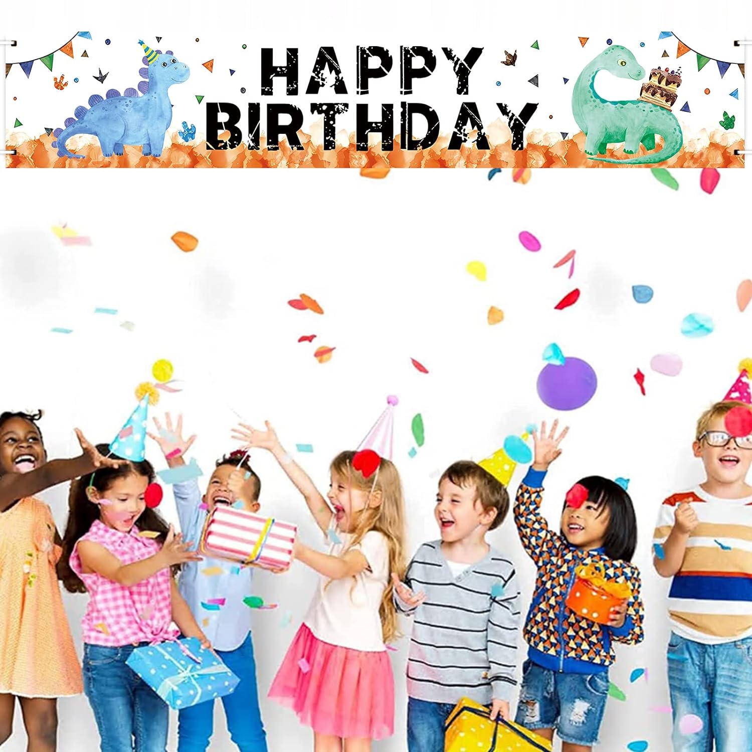 Комплект парти декорация от MODODO, банер HAPPY BIRTHDAY - ЧЕСТИТ РОЖДЕН ДЕН - 250см х 50см с ...