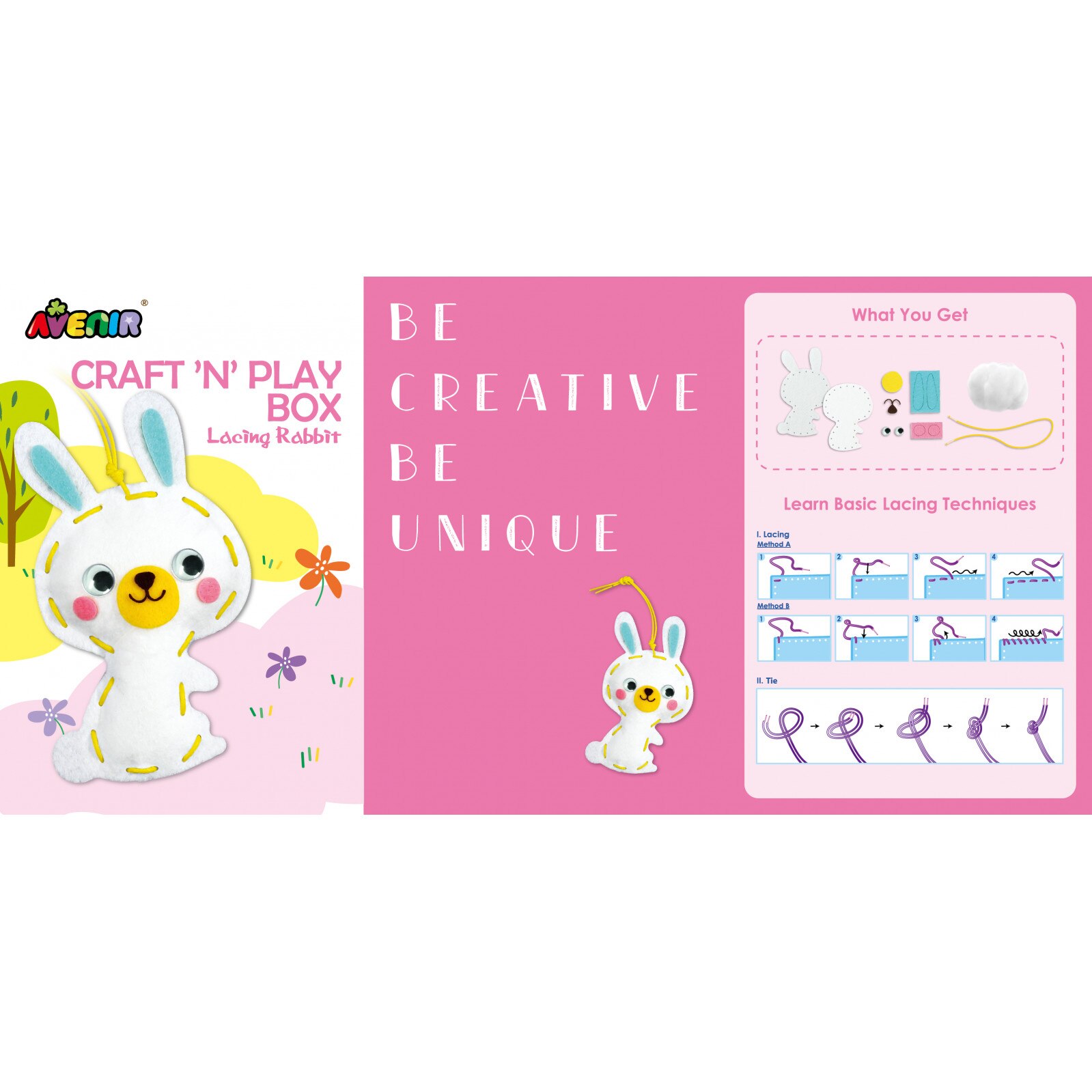 Set creativ XXL de cusut cu tehnica siretului - Craft N Play Box - eMAG.ro