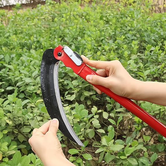Mini secera cu coada metalica, Zola®, pliabila, 43x23 cm, negru/rosu ...