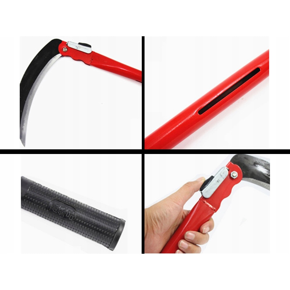 Mini secera cu coada metalica, Zola®, pliabila, 43x23 cm, negru/rosu ...
