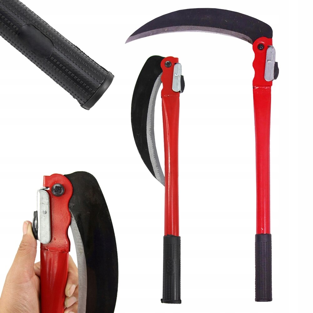 Mini secera cu coada metalica, Zola®, pliabila, 43x23 cm, negru/rosu ...