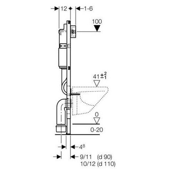 Set rezervor WC incastrat Geberit Duofix Delta Plus 458.128.11.1, set ...