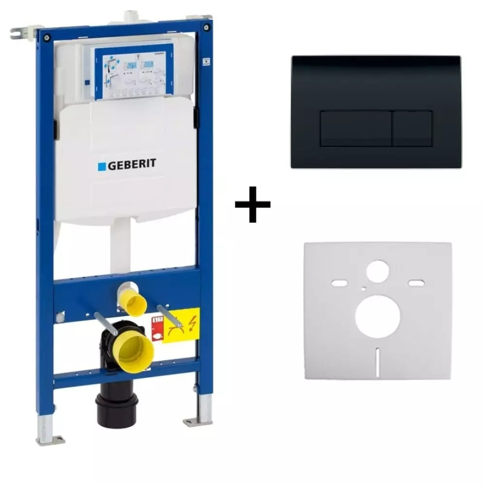 Set rezervor WC incastrat, set fixare, clapeta Geberit Duofix Delta ...