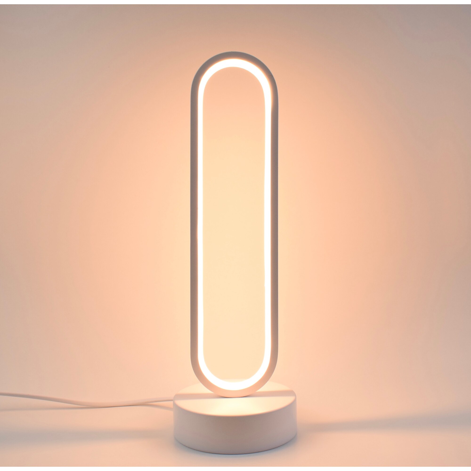 Veioza LED cu 3 Functii, 30W, Alb, Metal si Acril - eMAG.ro