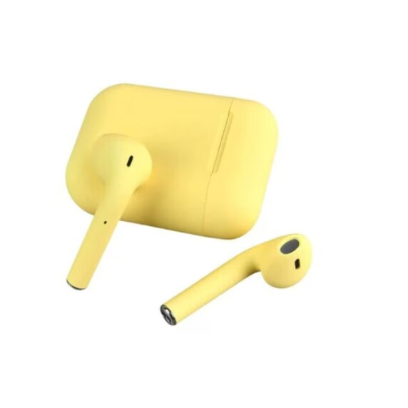 I12 безжични Bluetooth слушалки, съвместими с Android/iOS Yellow - eMAG.bg