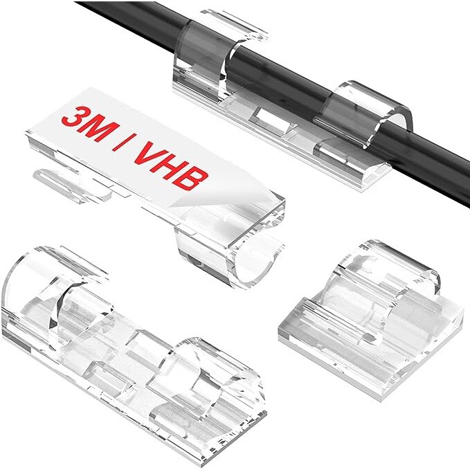 Set 20 clipsuri ElastiX pentru cabluri, organizatoare transparente ...