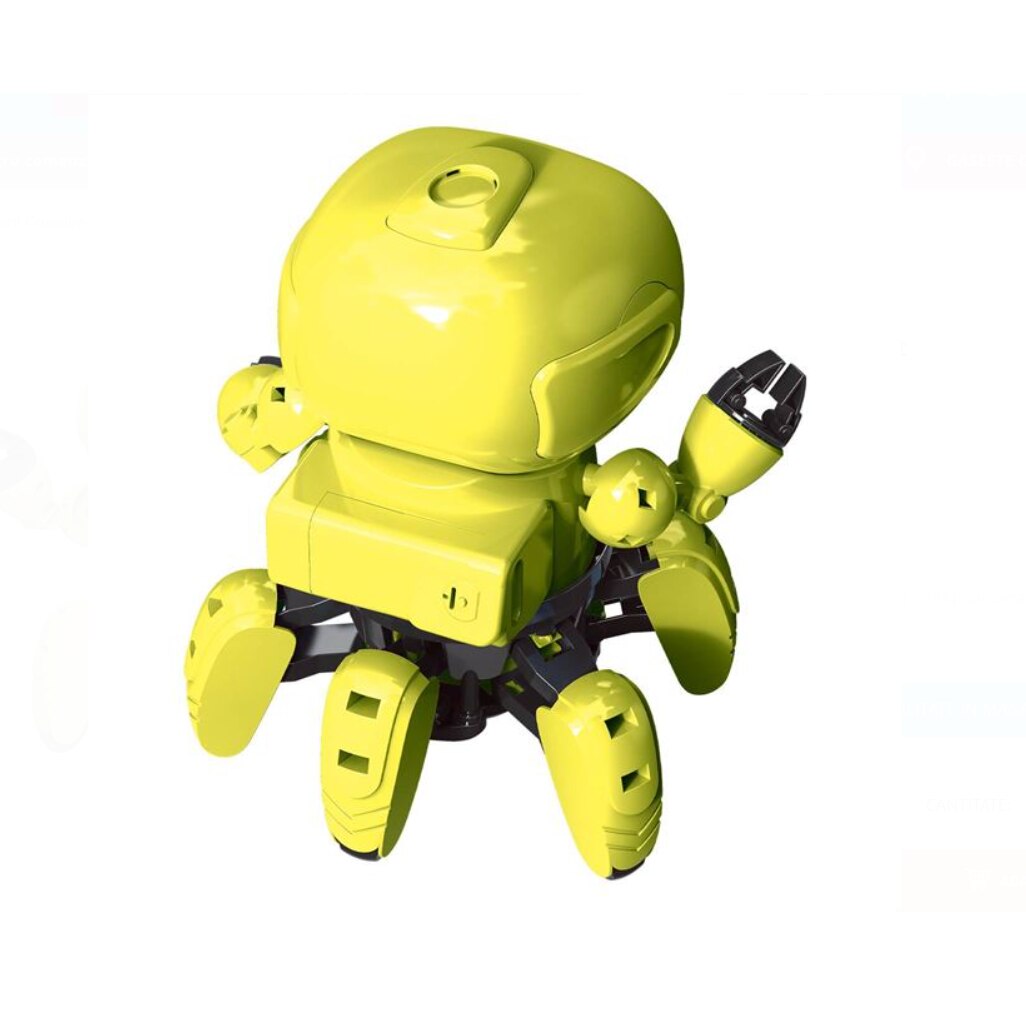 Mini Robot interactiv de construit, 6 picioare, ecran Led, senzor de ...