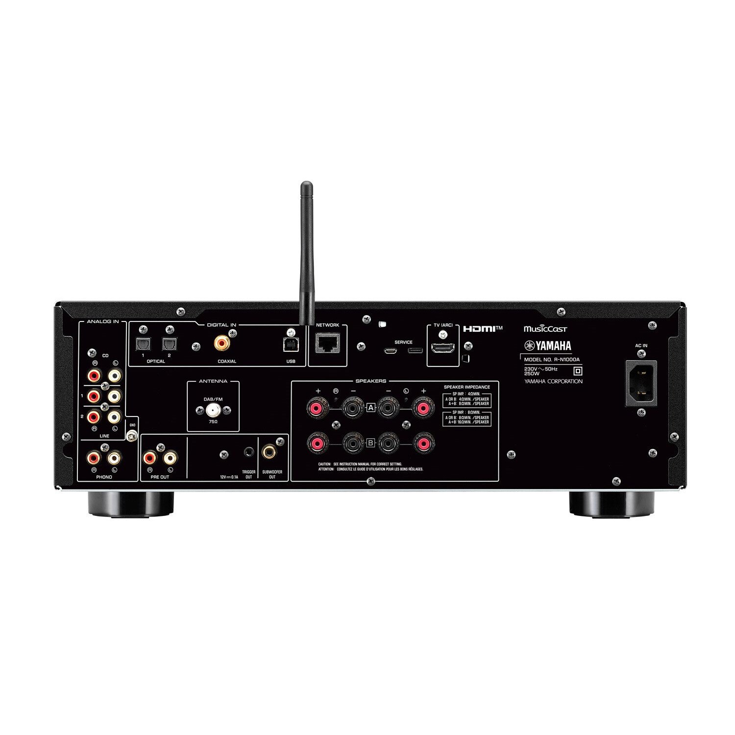 Receiver Stereo Yamaha R-N1000A, 2x100W, Negru - eMAG.ro