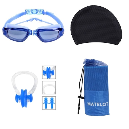 Set complet accesorii pentru inot adulti, MATELOT®, ochelari de inot ...
