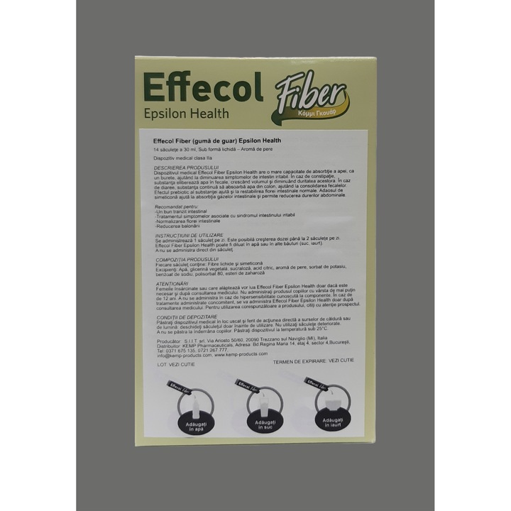 Effecol Fiber, Epsilon Health, 14 plicuri x 30 ml - eMAG.ro