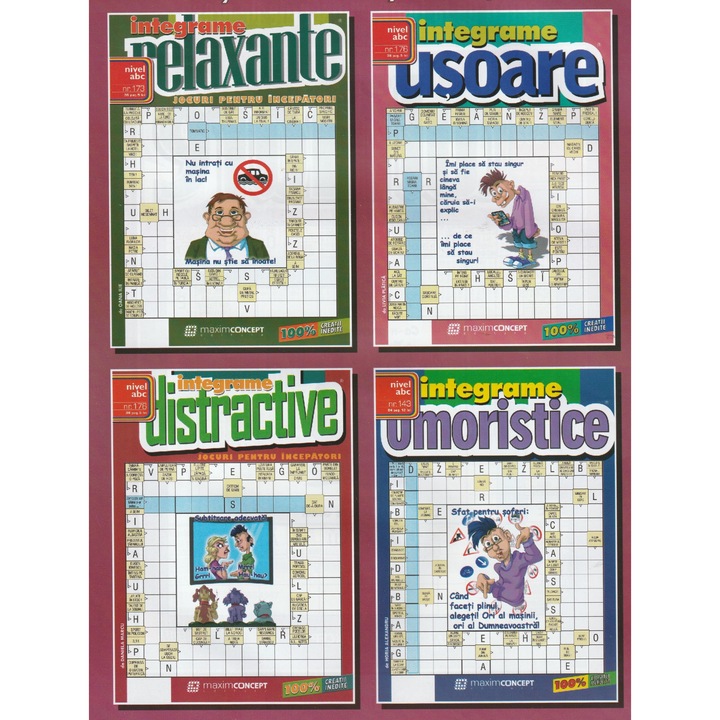 Pachet de integrame umoristice, integrame usoare, integrame de ...