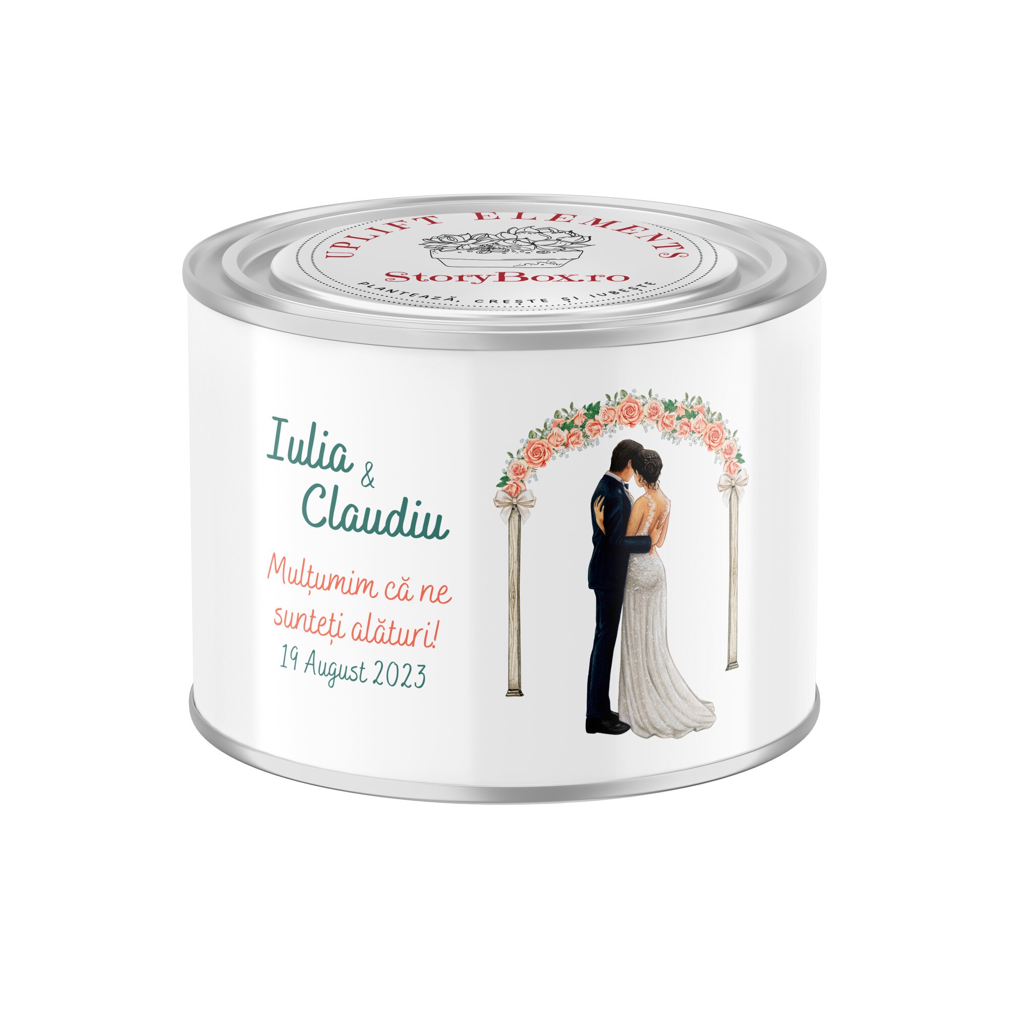 Kit personalizat de plantare cu seminte de flori sau arbori, marturii ...