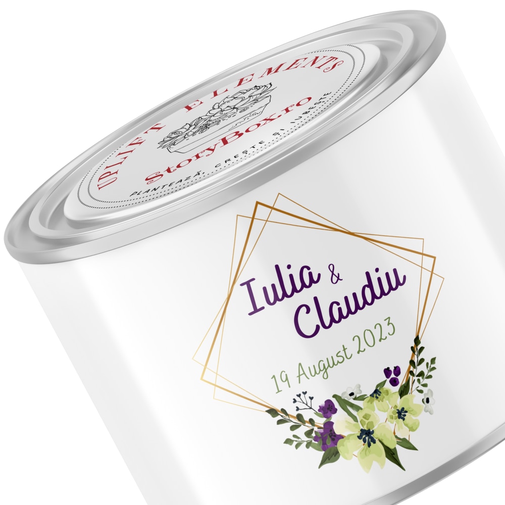 Kit personalizat de plantare cu seminte de flori sau arbori, marturii ...