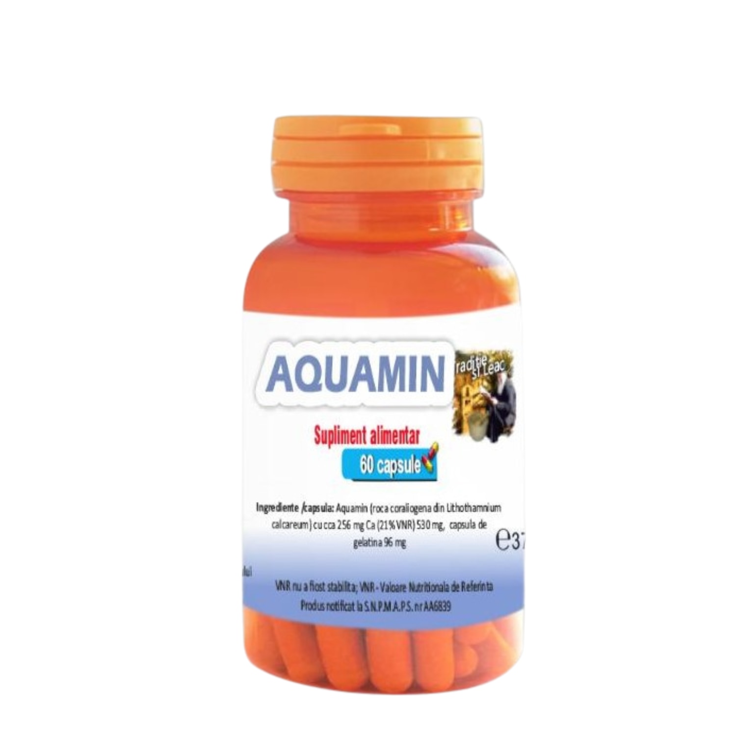 Supliment alimentar Aquamin, 60 capsule, util in carcei, crampe ...