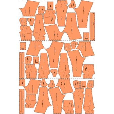 Tipar Croitorie Pantaloni barbati in 2 variante, Set 6 marimi S – 3XL ...