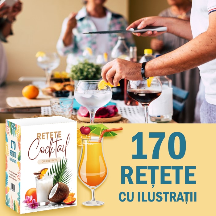 Cartonase cu 170 de retete ilustrate si detaliate cu cocktailuri - eMAG.ro