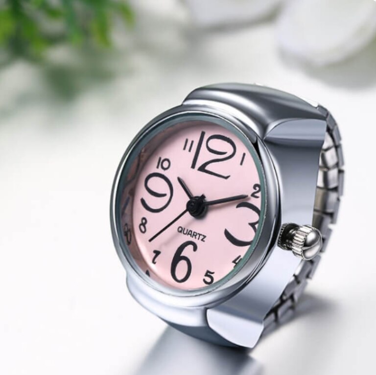 Ceas de tip inel Arlie, banda ajustabila, quartz, afisaj analogic - eMAG.ro