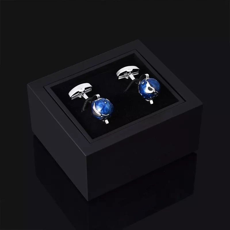 Butoni camasa, Modern Man, Inox, Albastru/Argintiu - eMAG.ro