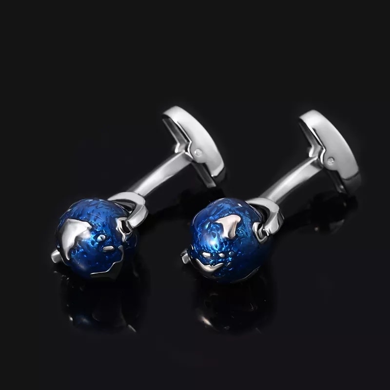 Butoni camasa, Modern Man, Inox, Albastru/Argintiu - eMAG.ro