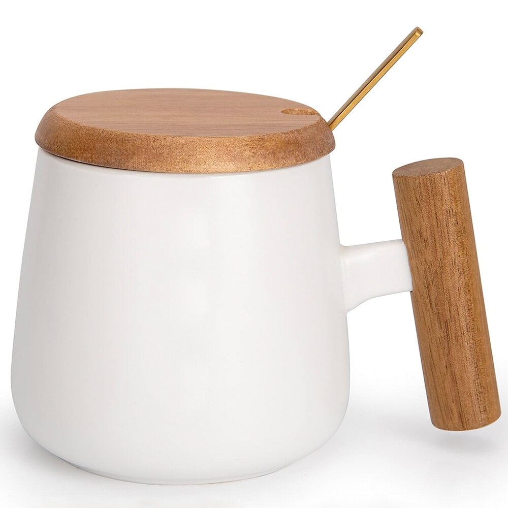 Set 2 cani cafea/ceai si lingurita, Quasar & Co.®, cu capac si maner ...