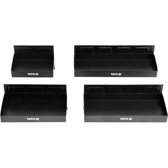 Set 4 rafturi magnetice pentru scule Yato, Negru - eMAG.ro
