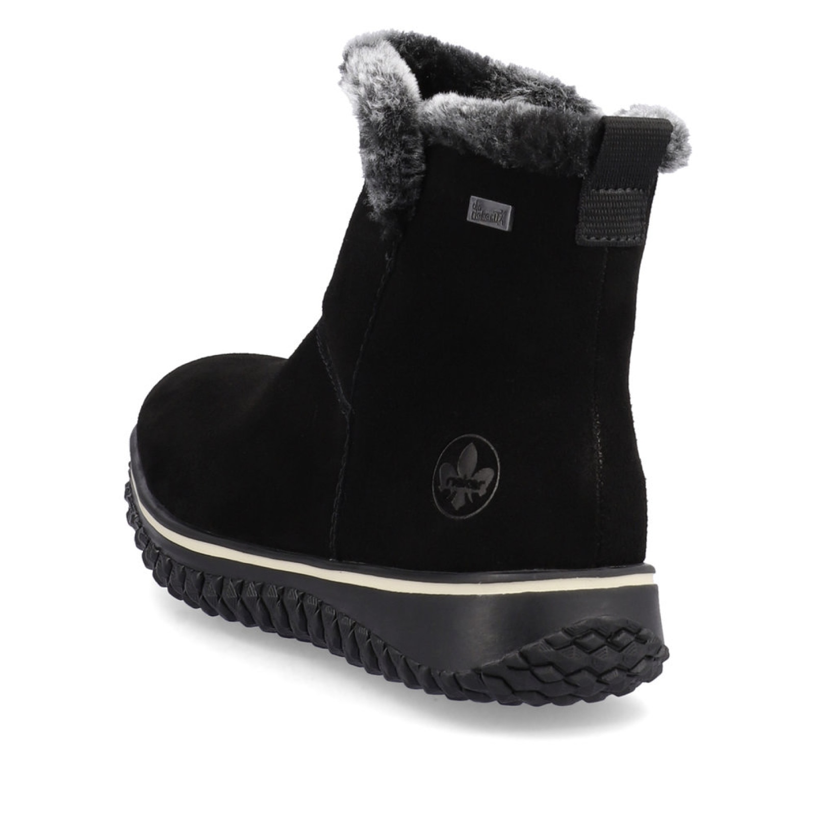 Botine scurte dama, Rieker, Piele naturala, Negru - eMAG.ro