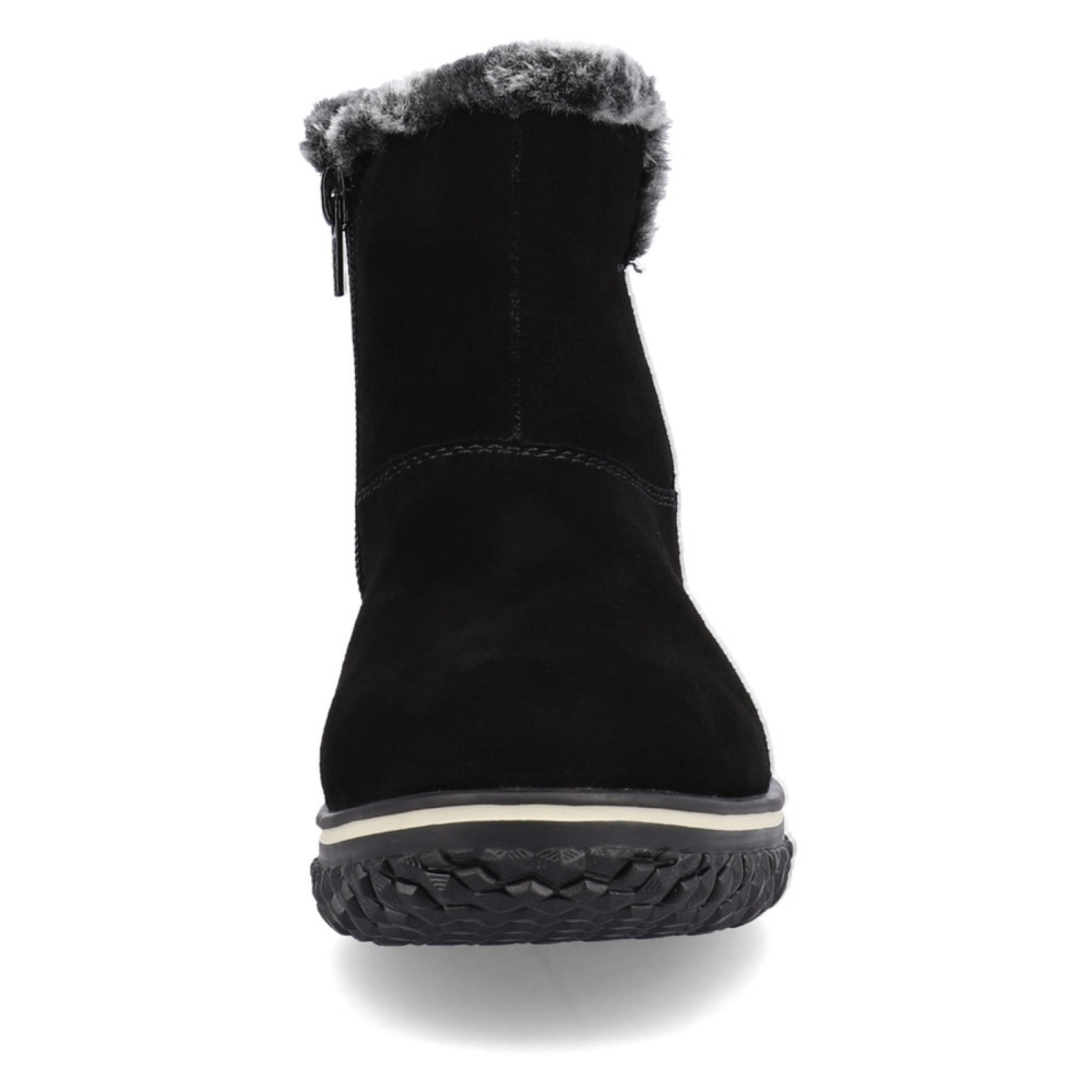 Botine scurte dama, Rieker, Piele naturala, Negru - eMAG.ro