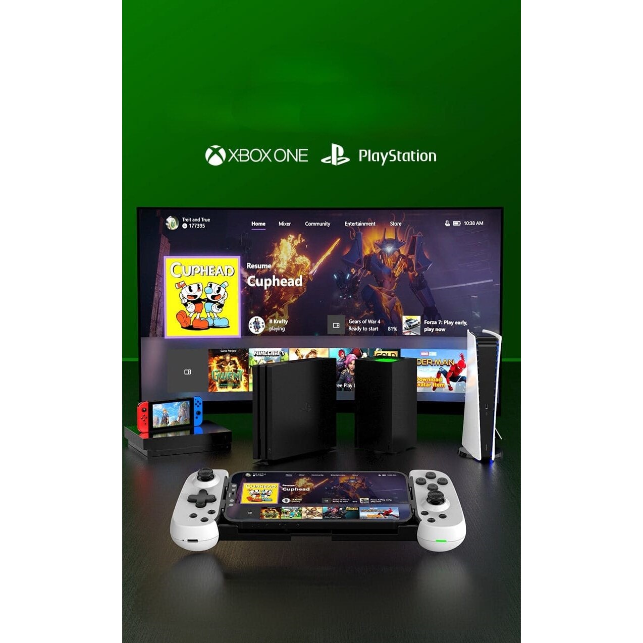 Gamepad wireless, controller pentru Telefon, Tableta, PC, extensibil ...