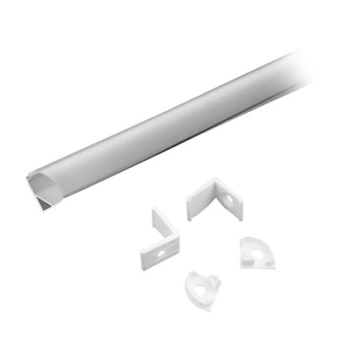 Profil aluminiu pentru banda led 2m 15.8mm x 15.8mm alb - eMAG.ro