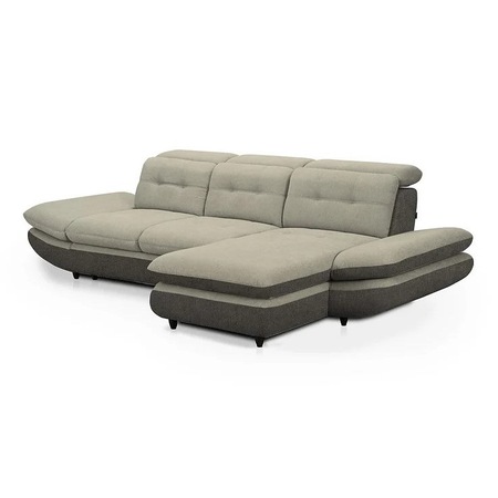 Coltar extensibil dreapta, MGA, model STARK, 297x181 cm, culoare bej/ maro - eMAG.ro